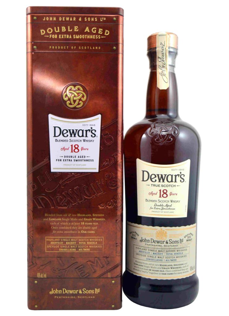 Dewar's 18 Years Double Aged - 1 L. 】| Vinos Baco